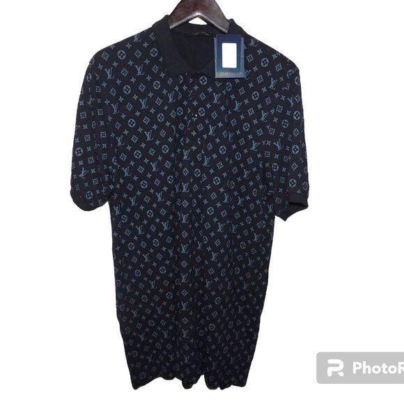 Louis Vuitton | Shirts | Louis Vuitton Paris Navy Blue Mens Polo Shirt ...